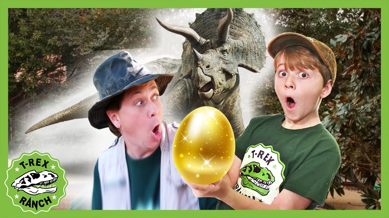 Dinosaur Egg Challenge! T-Rex Ranch - Jurassic Dino fun and Games - YouTube