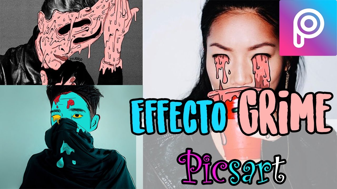 Como hacer efecto grime Picsart editing - YouTube