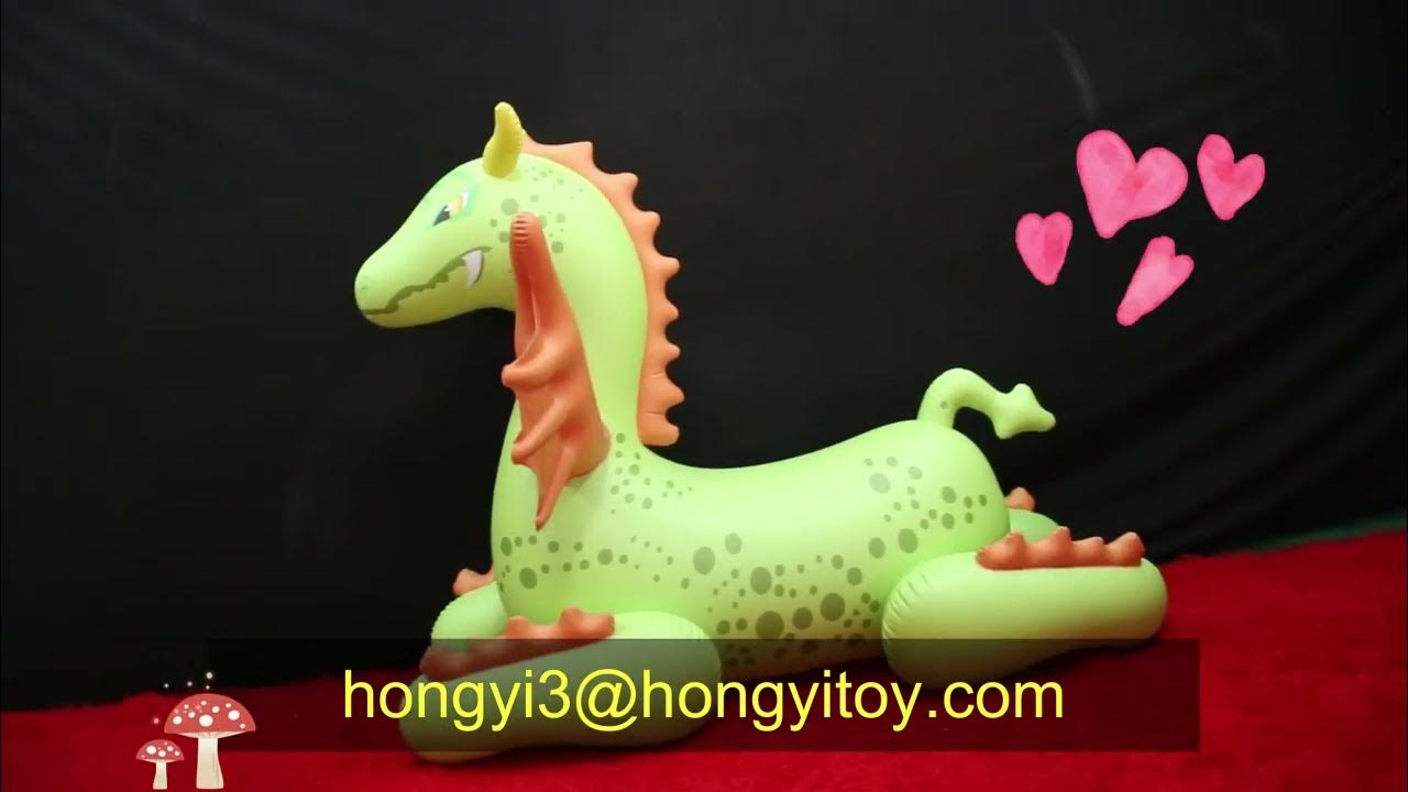 Customized inflatables cartoon Green Dragon Pool /Beach Toy spend summer!! - YouTube