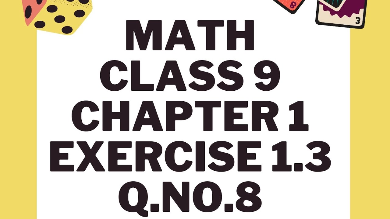 9th Class Math Tutorials | Chapter 1 Exercise 1.3 Question number 8 (i) | Mehak Maths - YouTube