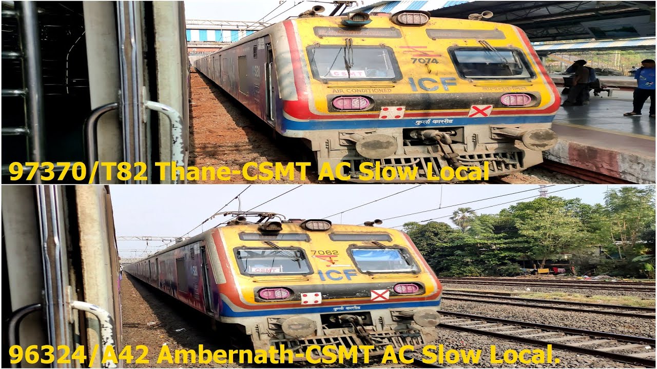 SBI Advertised AC Local Trains | Thane & Ambernath to Mumbai CSMT # ...