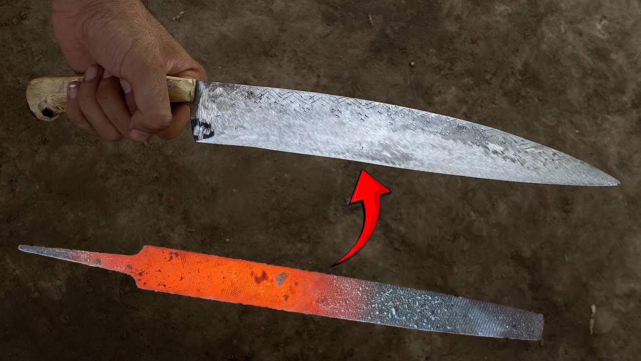 How to Forge a knife from rusty iron file| Secret Knife Forging ...