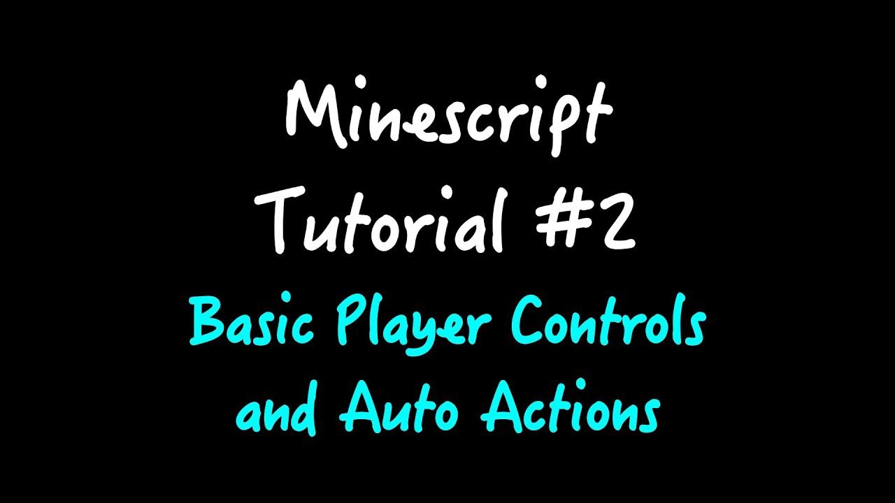 Minescript Basic Tutorial 2 - YouTube