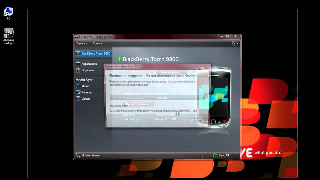 Blackberry Desktop Software - YouTube