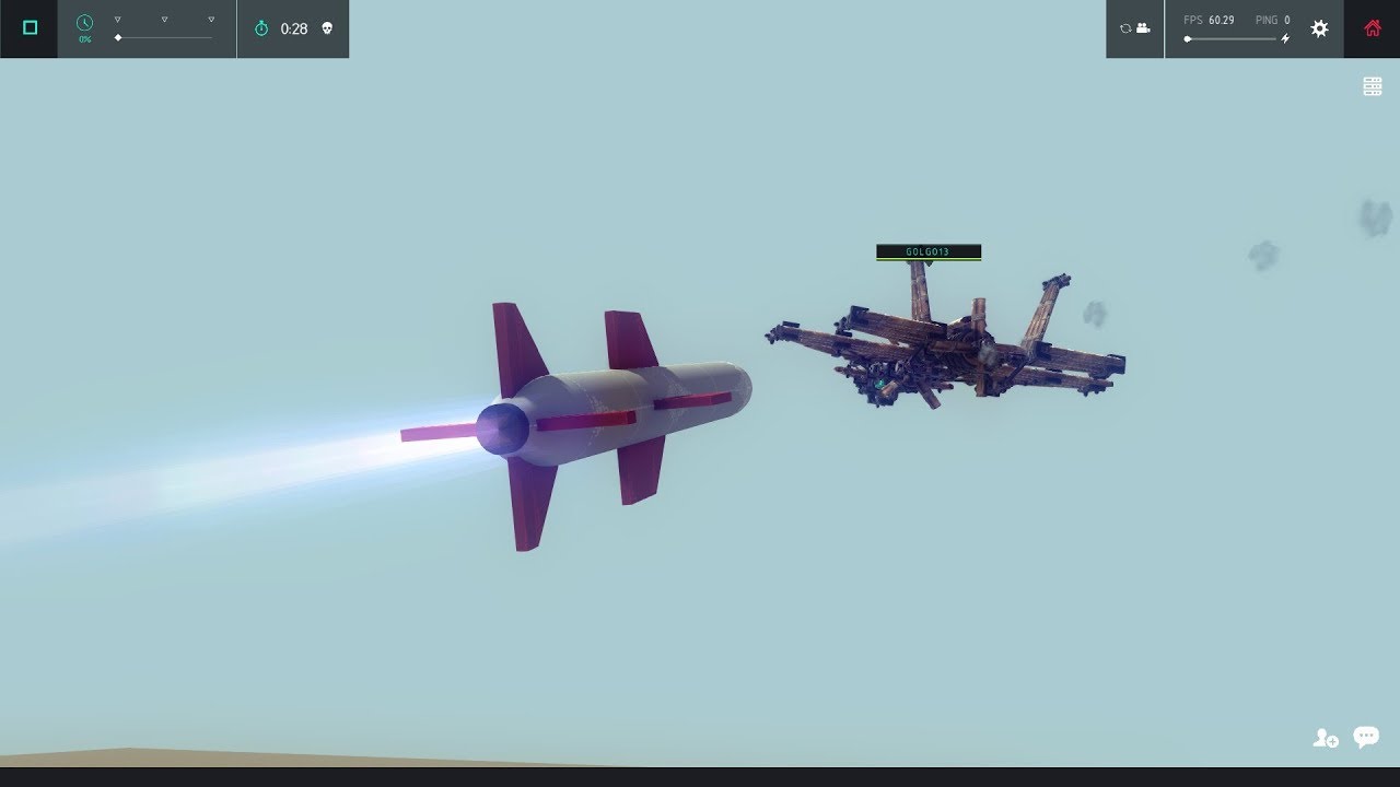 Besiege Level Editor : Auto tracking surface-to-air missile - YouTube