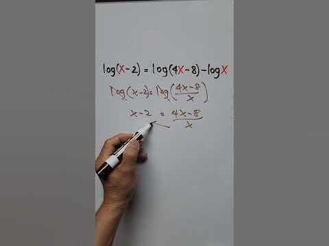 Solving Logarithmic Equation [quotient rule] - YouTube