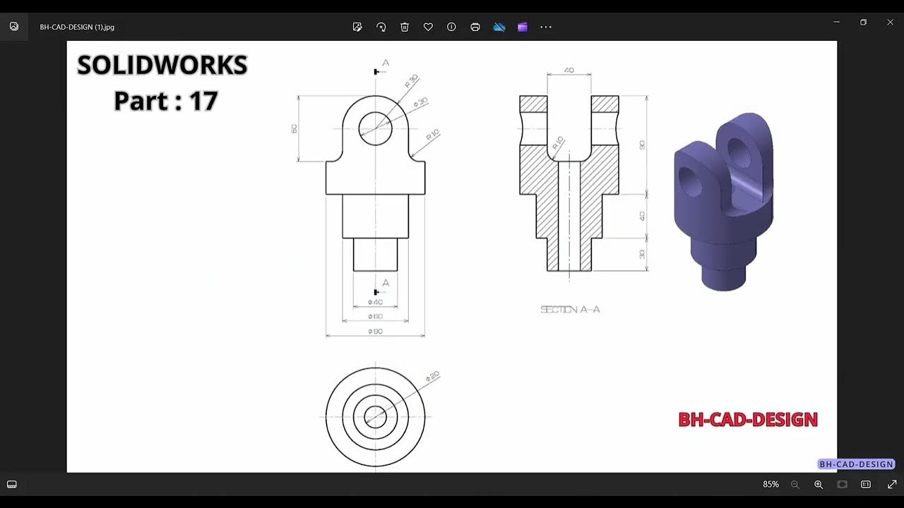 SolidWorks tutorial 3D Modeling: Part 17 - YouTube