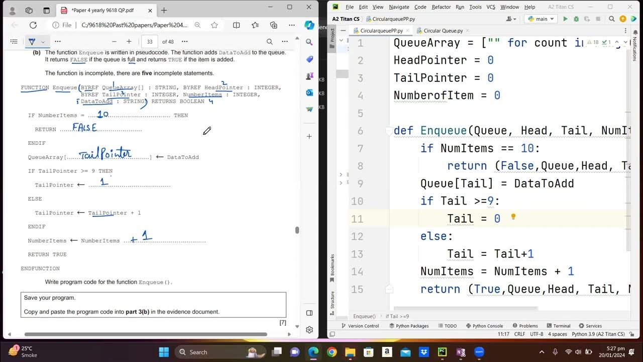 A2 Computer Science | Circular Queue | Past Paper | Lecture 1 | By Mym - YouTube