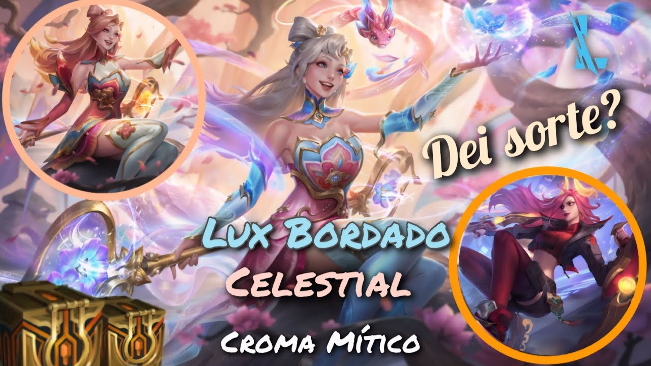 Pegando o Croma Mítico da Lux Bordado Celestial pelo sistema Hextec - Wild Rift - YouTube
