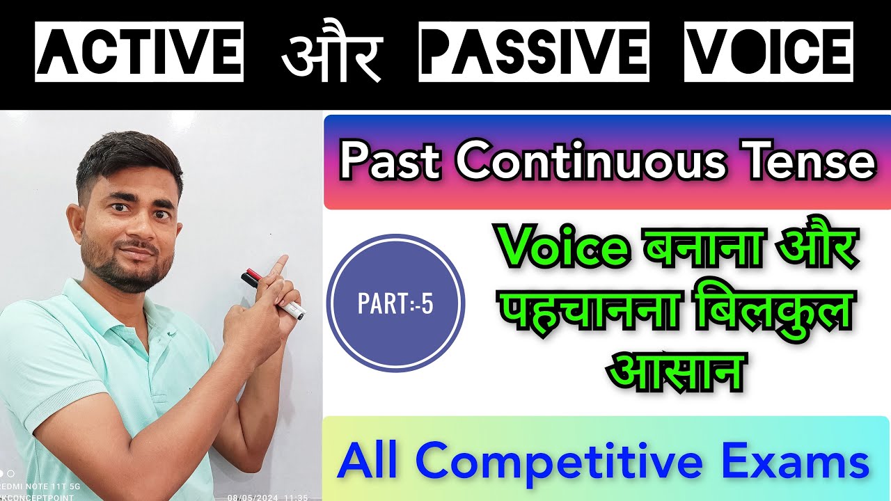 Past Continuous Tense || Active Voice To Passive Voice English By ...