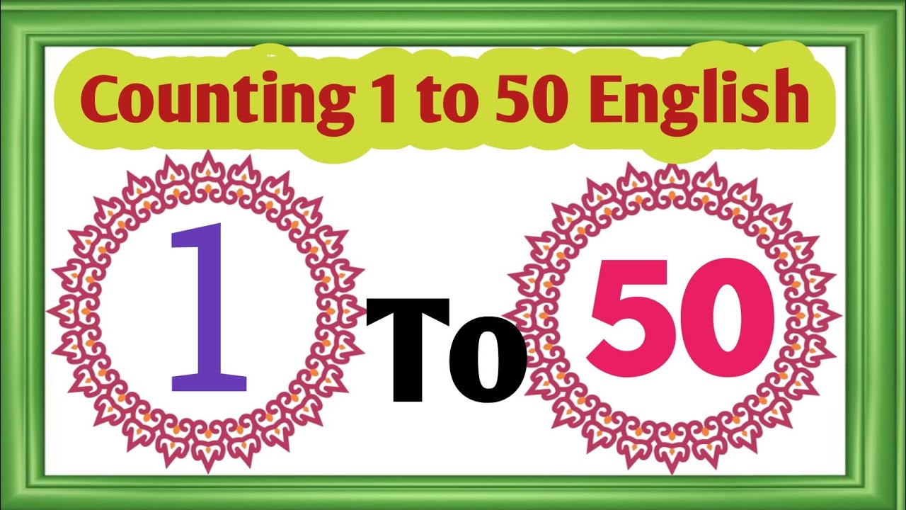 English counting from 1 to 50 with spelling , 1 से 50 तक अंग्रेजी गिनती ...
