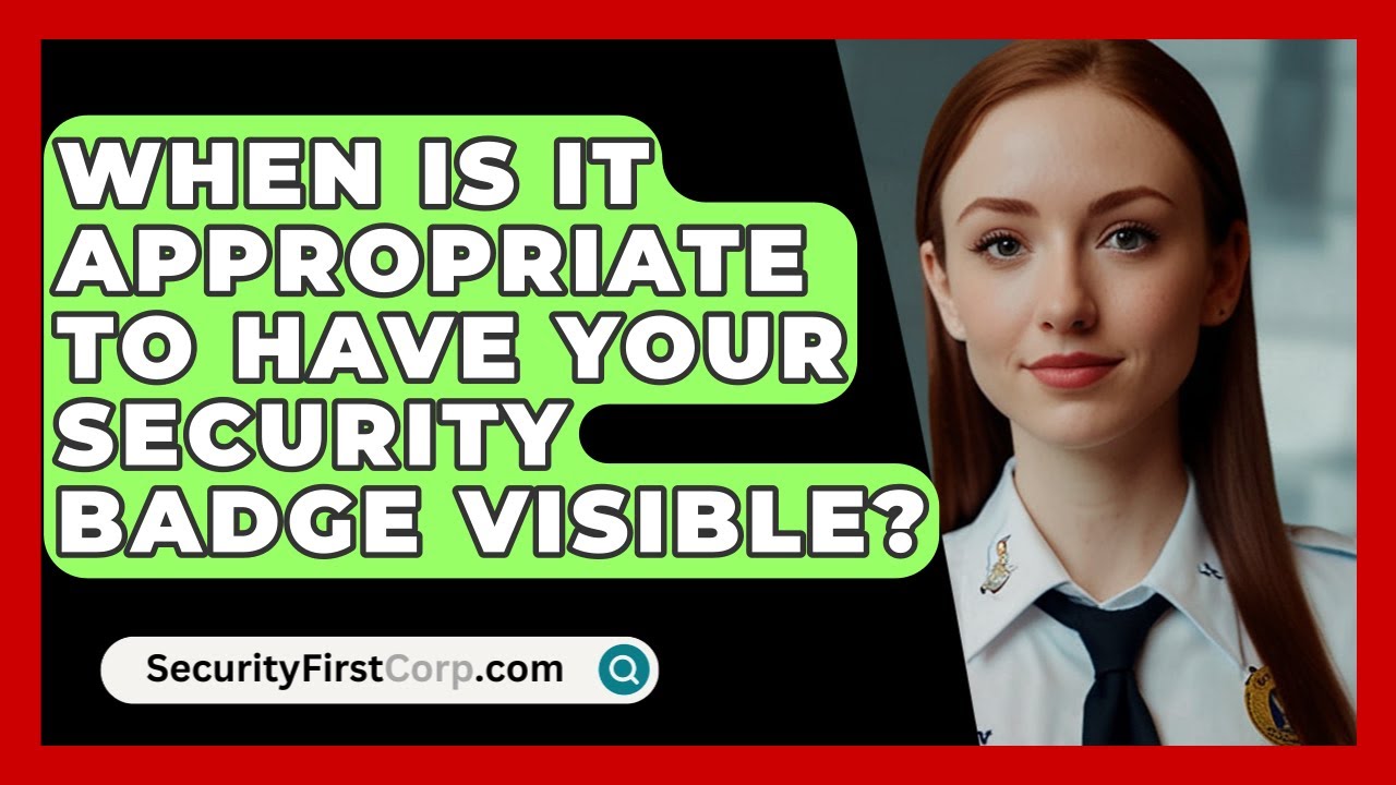 When Is It Appropriate To Have Your Security Badge Visible ...