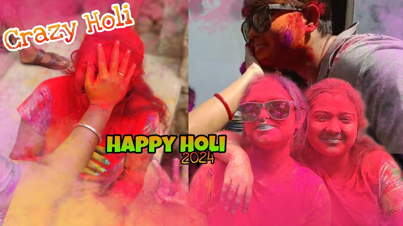 Holi vlog 2024💚💙 | Holi celebrate with frends and family 🫠🥰 | Happy ...