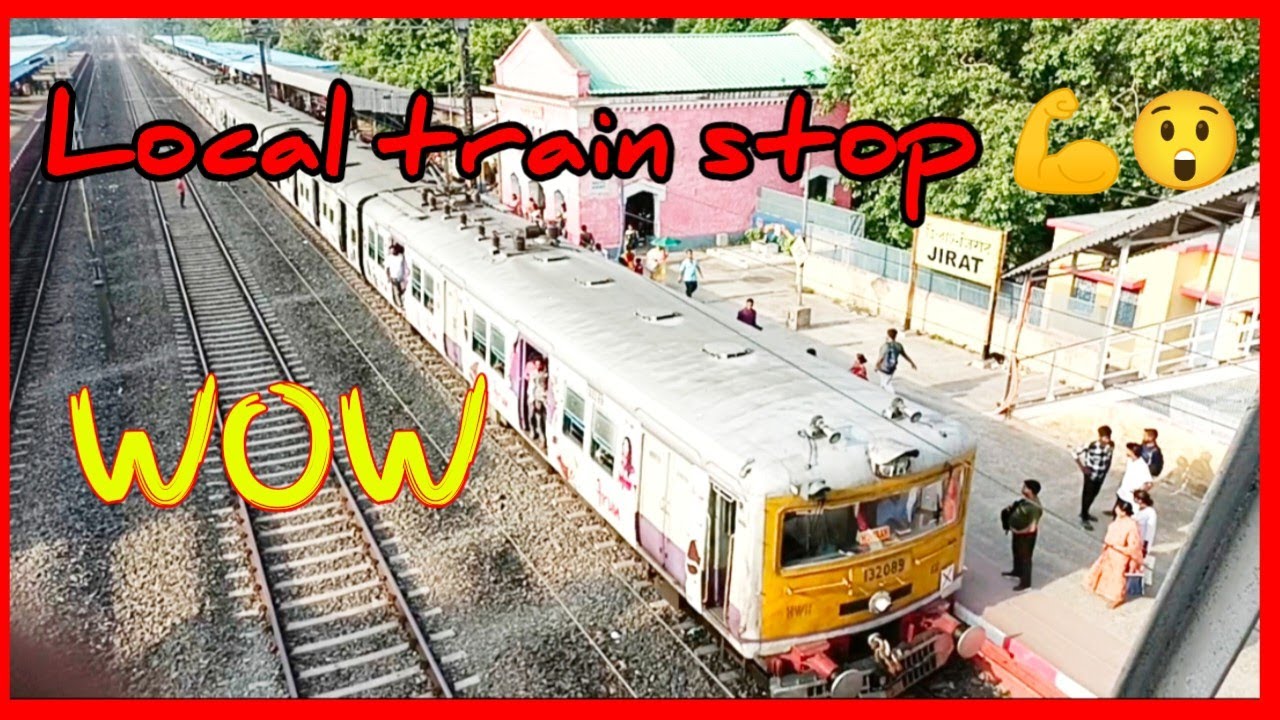 How the local train is standing at the railway station, a very nice ...