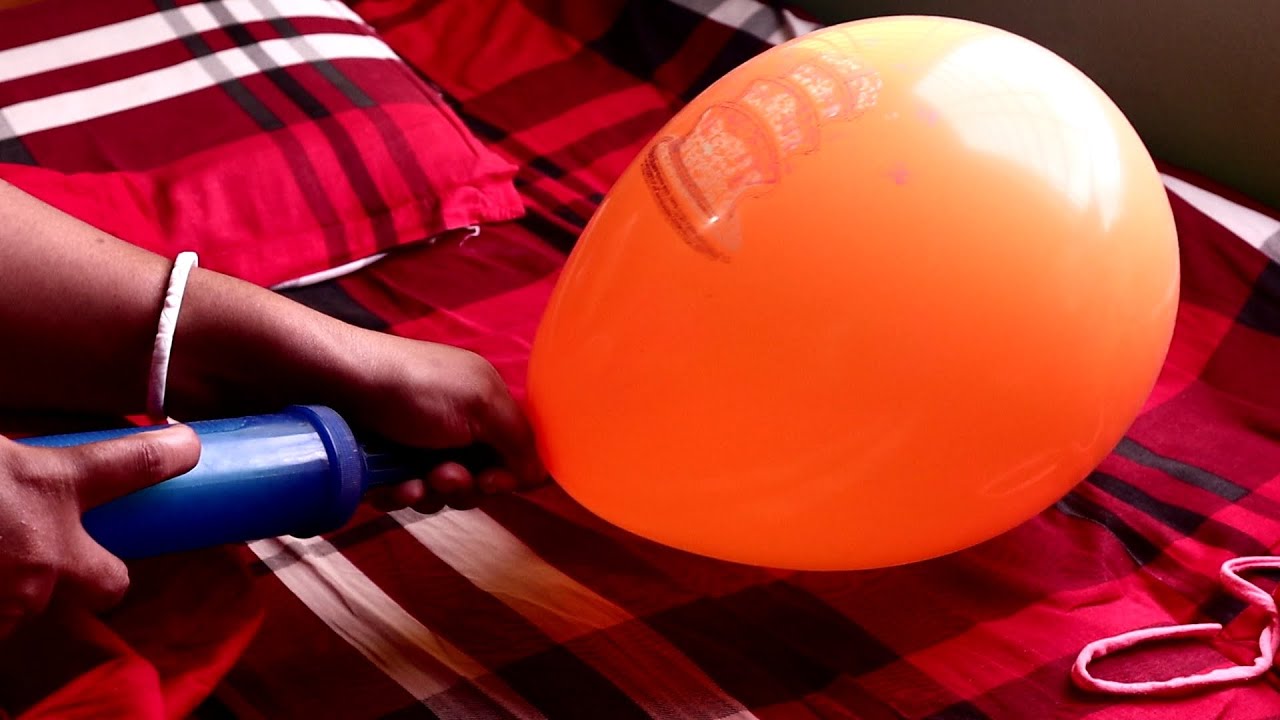 Orange Balloon Blowing To Pop // Big Balloon Pop - YouTube