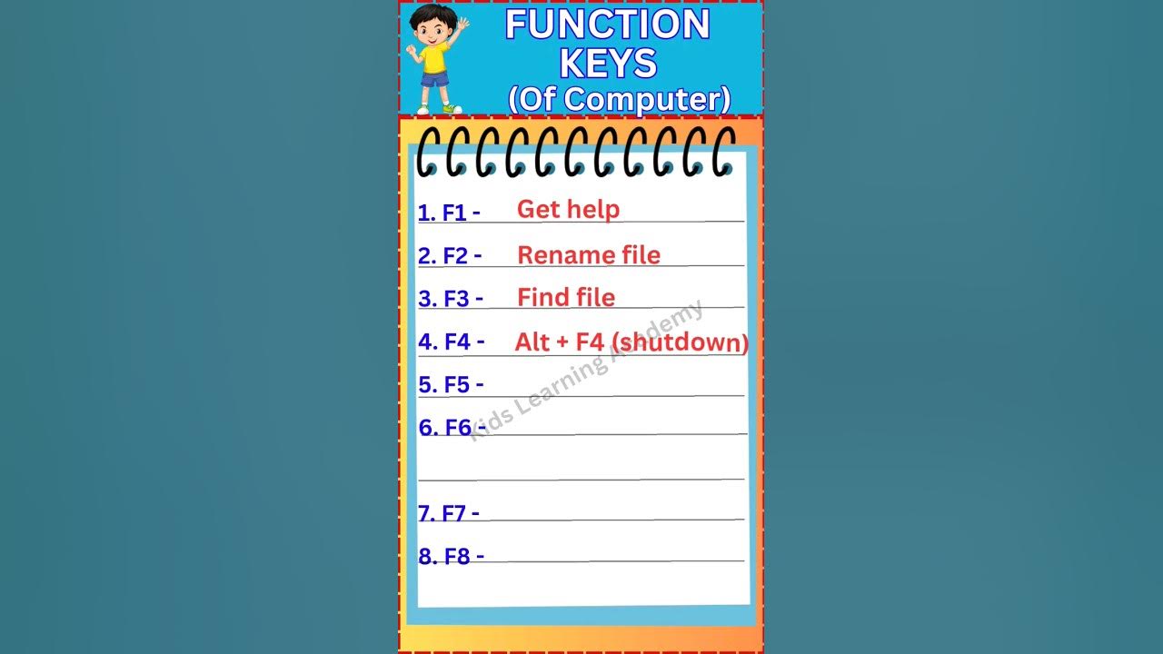Function keys of computer | Function keys F1 to F12 | Use of F1 to F12 keys #education # ...