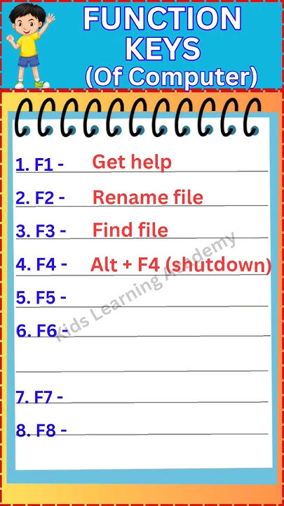Function keys of computer | Function keys F1 to F12 | Use of F1 to F12 keys #education # ...