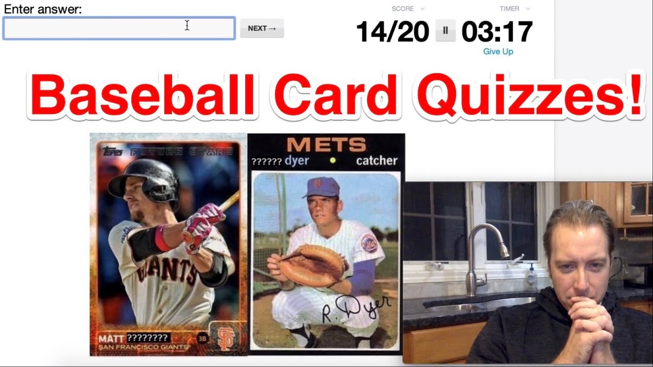 TAKING ONLINE BASEBALL CARD QUIZZES! - YouTube