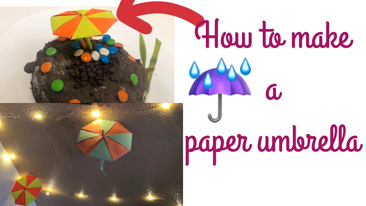 How to make a paper Umbrella ☔️ - YouTube