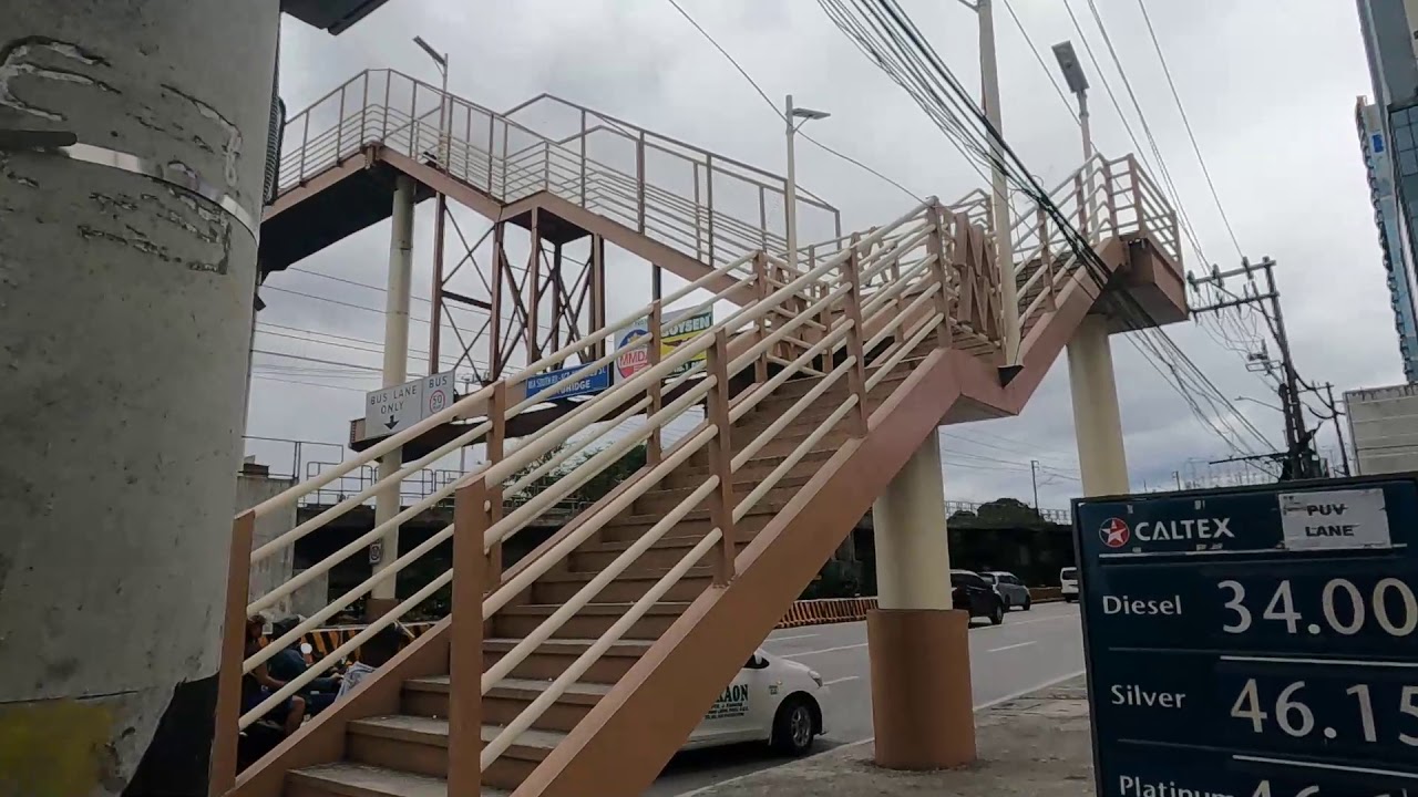 Ascending and Descending 9 Meter High Foot Bridge in Quezon City | Mt ...