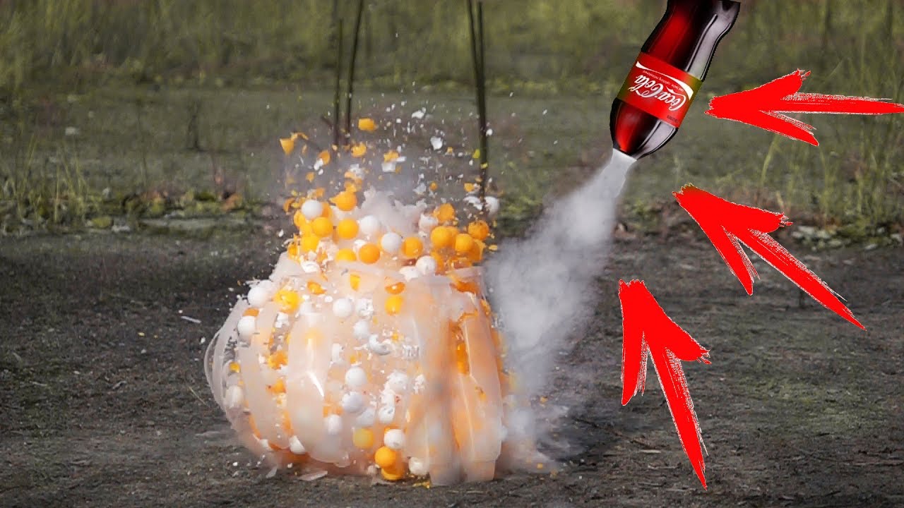 WHAT IF I PUN A COCA COLA ROCKET IN 1000 PING PONG BALLS?!? - YouTube