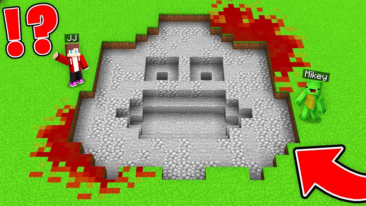 JJ and Mikey Found SCARY GIANT MONKEY HEADPRINT in Minecraft Maizen ...