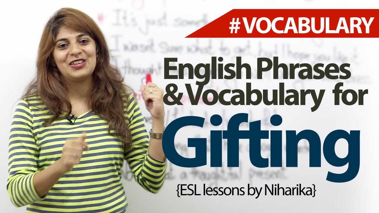 English lesson - Gifting - Learn English Vocabulary & Phrases - YouTube