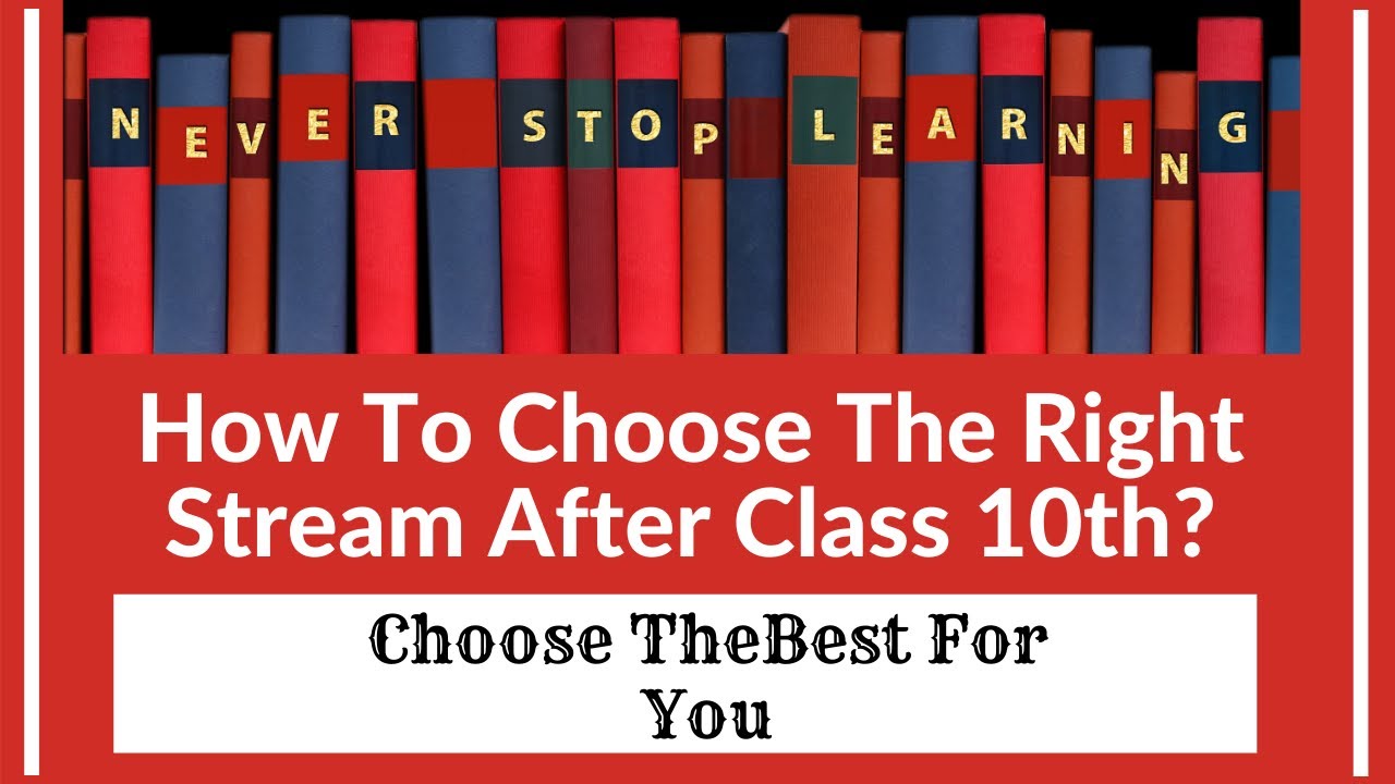 How To Choose The Right Stream After Class 10th? - YouTube