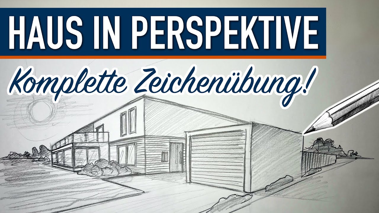 Haus in 2-Punkt Perspektive Zeichnen 🏠 Komplette Zeichenübung für ...