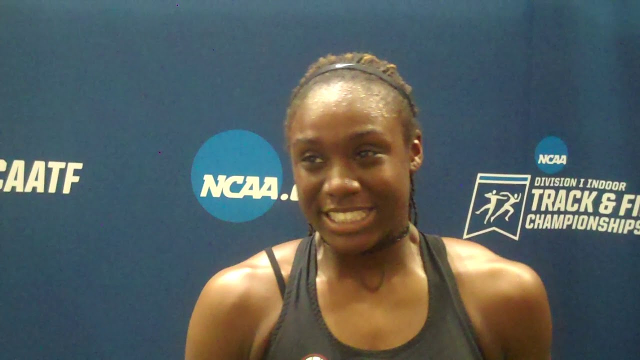 Lynna Irby After Freshman Year 200/400 at NCAA Indoors - YouTube
