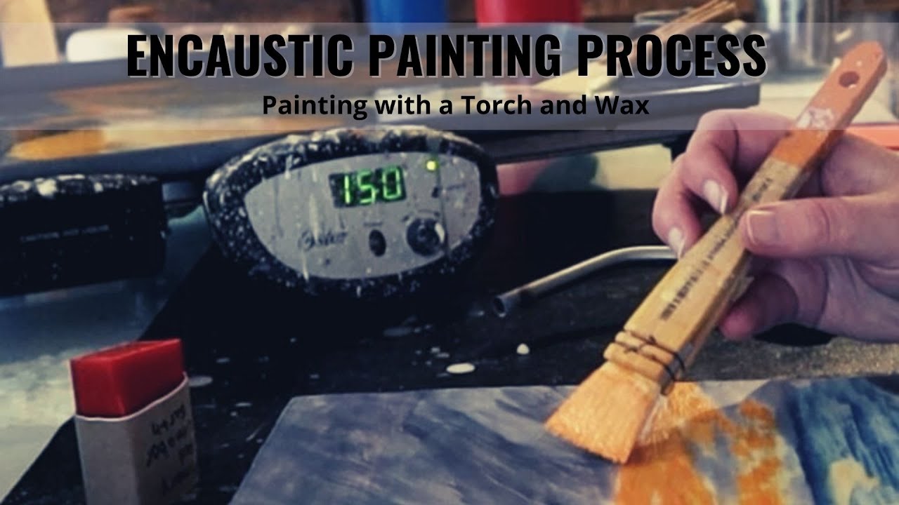 Encaustic Painting Process Painting a sunset over water: Encaustic ...