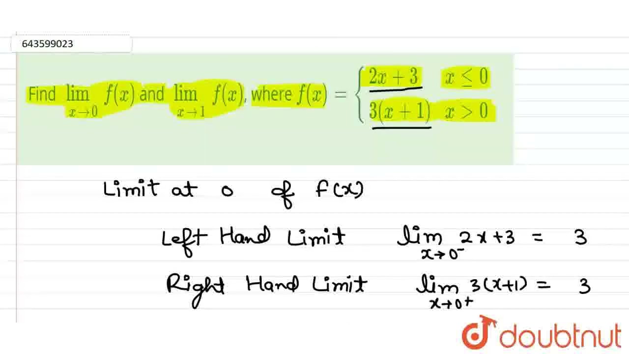 Lim x Rarr0 f x Lim x Rarr1 f x nf x 2x 3 Lim x Rarr0 f x Lim x Rarr1 f x nf x 2x 3