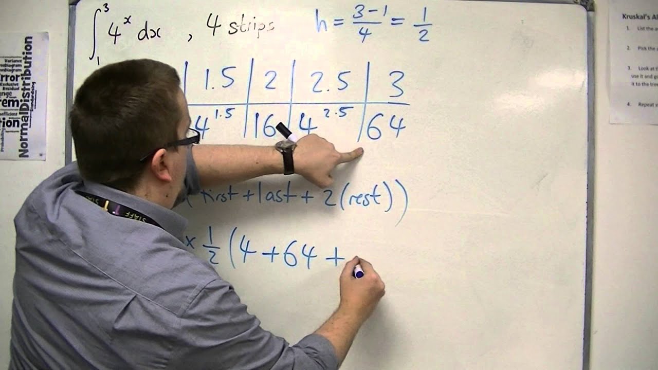 AQA Core 2 2.10 Using the Trapezium Rule Example 3 - Overestimate or ...