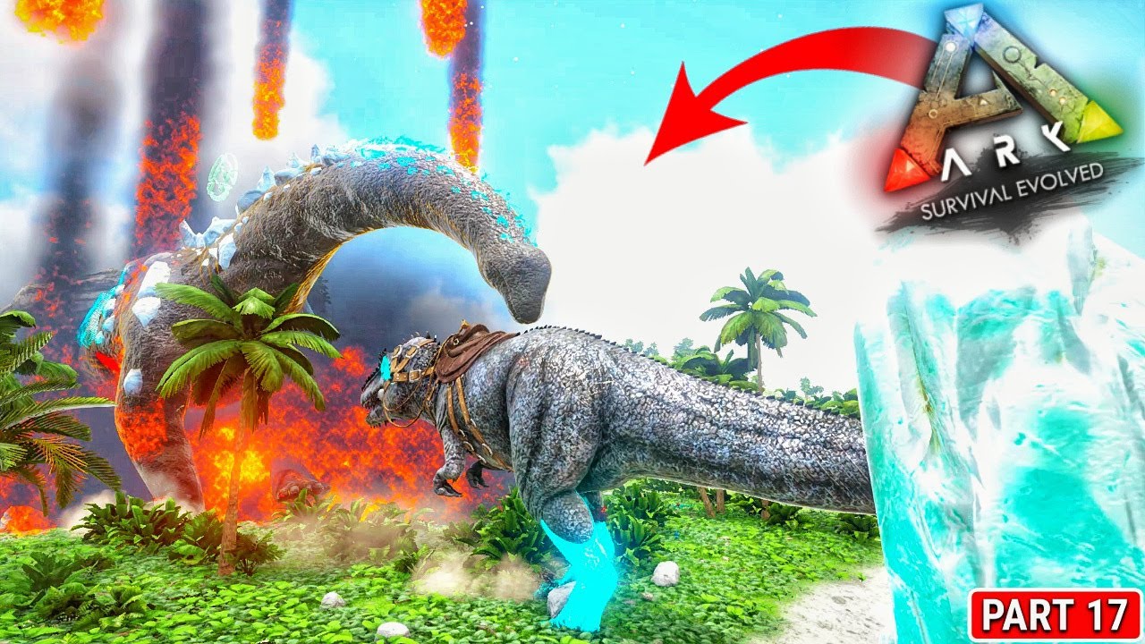 Elemental Titan Boss VS Ice Giga 🔥 : ARK Dragon Hunter Season 3 : ARK ...