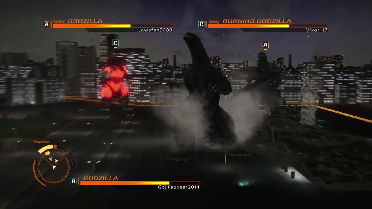 GODZILLA ps4 online battle: Godzilla vs Godzilla ring breath vs Burning Godzilla - YouTube