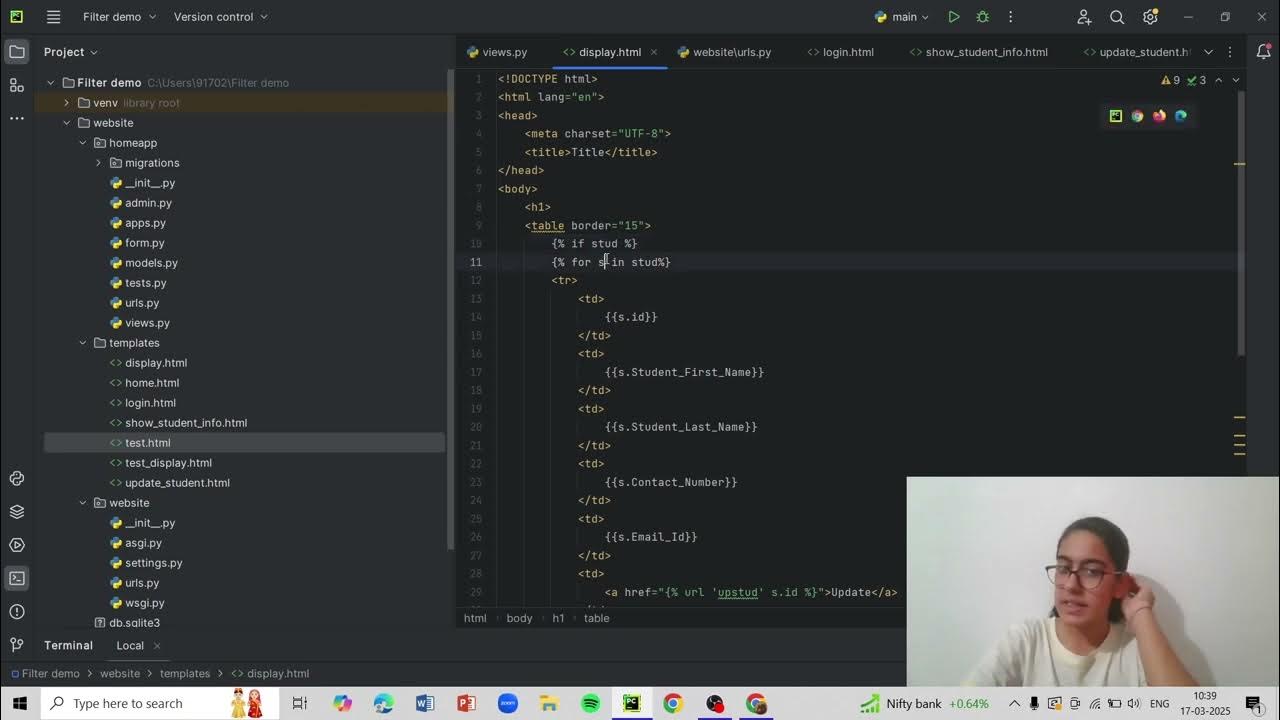 How to create easy HTML pages in Python pycharm By Kashika - YouTube