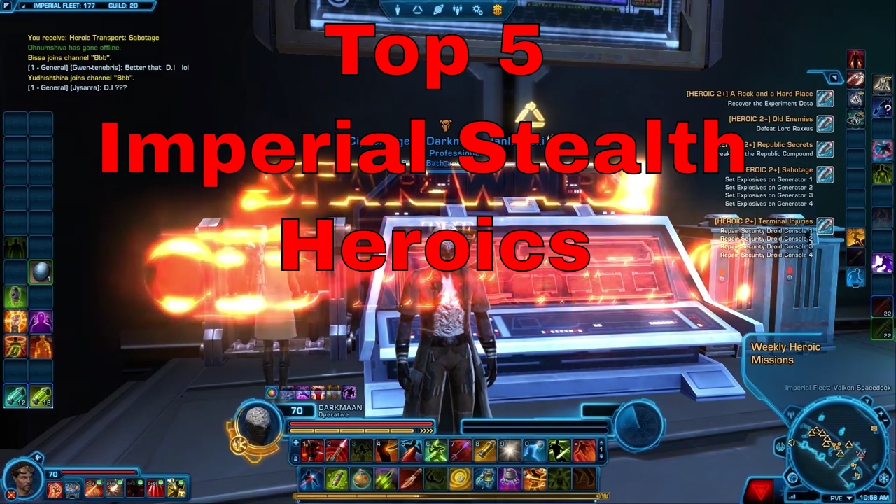 SWTOR Top 5 Easy Imperial Stealth - YouTube