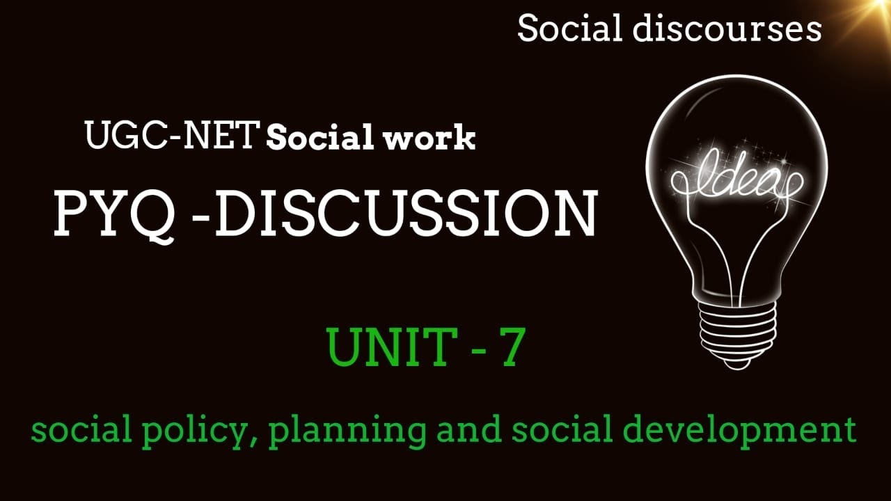 UGC-NET SOCIAL WORK | UNIT 7 | Social policy, Planning and social ...