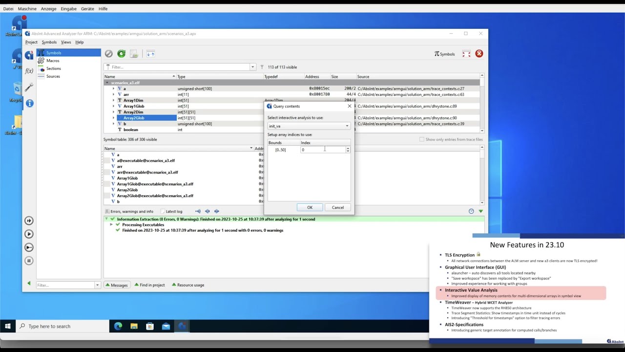 AbsInt Videocast for Release 23.10: aiT, StackAnalyzer, TimingProfiler, TimeWeaver ...