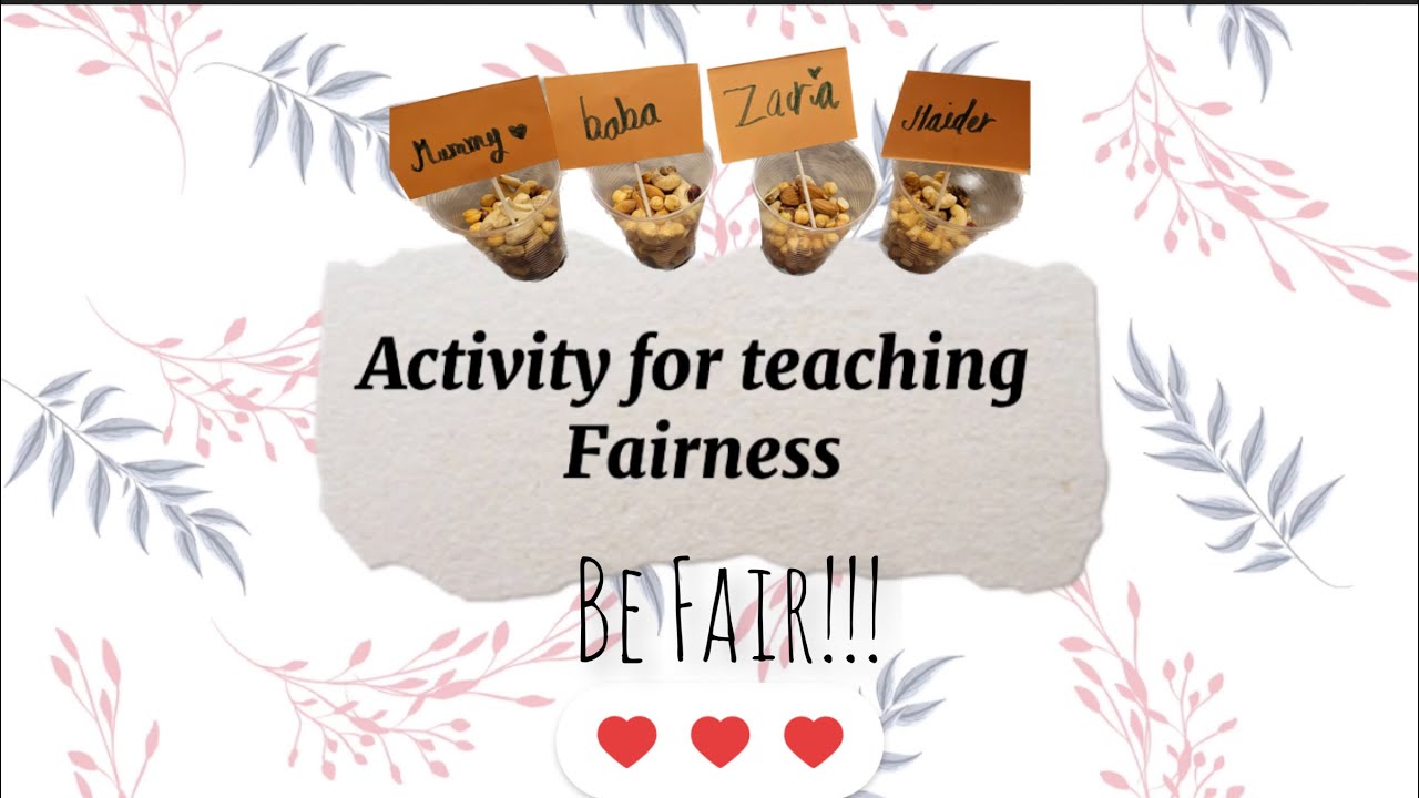 Activity for teaching fairness | Teaching Fairness - YouTube