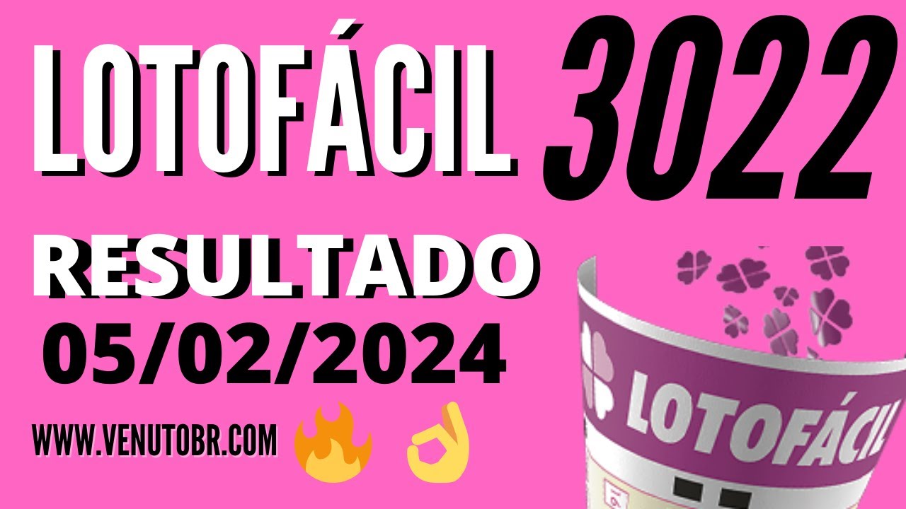 🍀 Resultado Lotofácil 3022 - YouTube