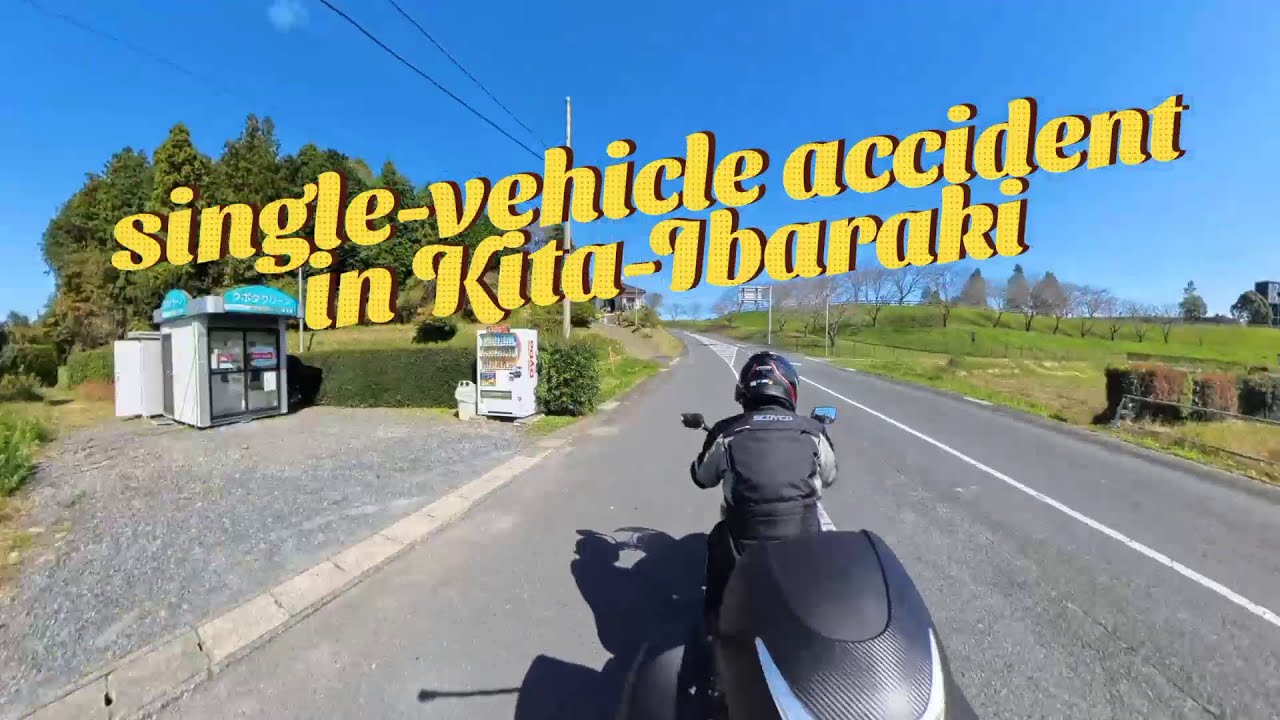 single vehicle accident in Kita Ibaraki - YouTube