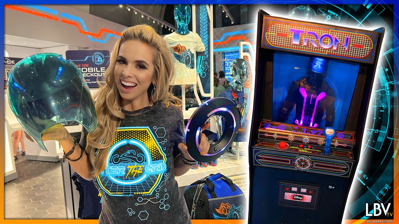 New Magic Kingdom Tron Store COOLER than Ride?! NEW Tron Experience ...
