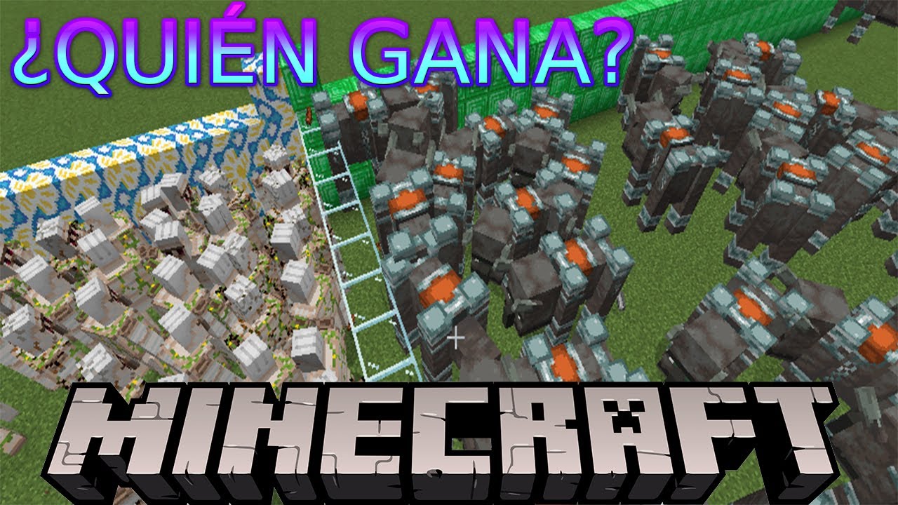 250 DEVASTADORES vs. 250 GOLEM de HIERRO en Minecraft - Batalla de Mobs ...