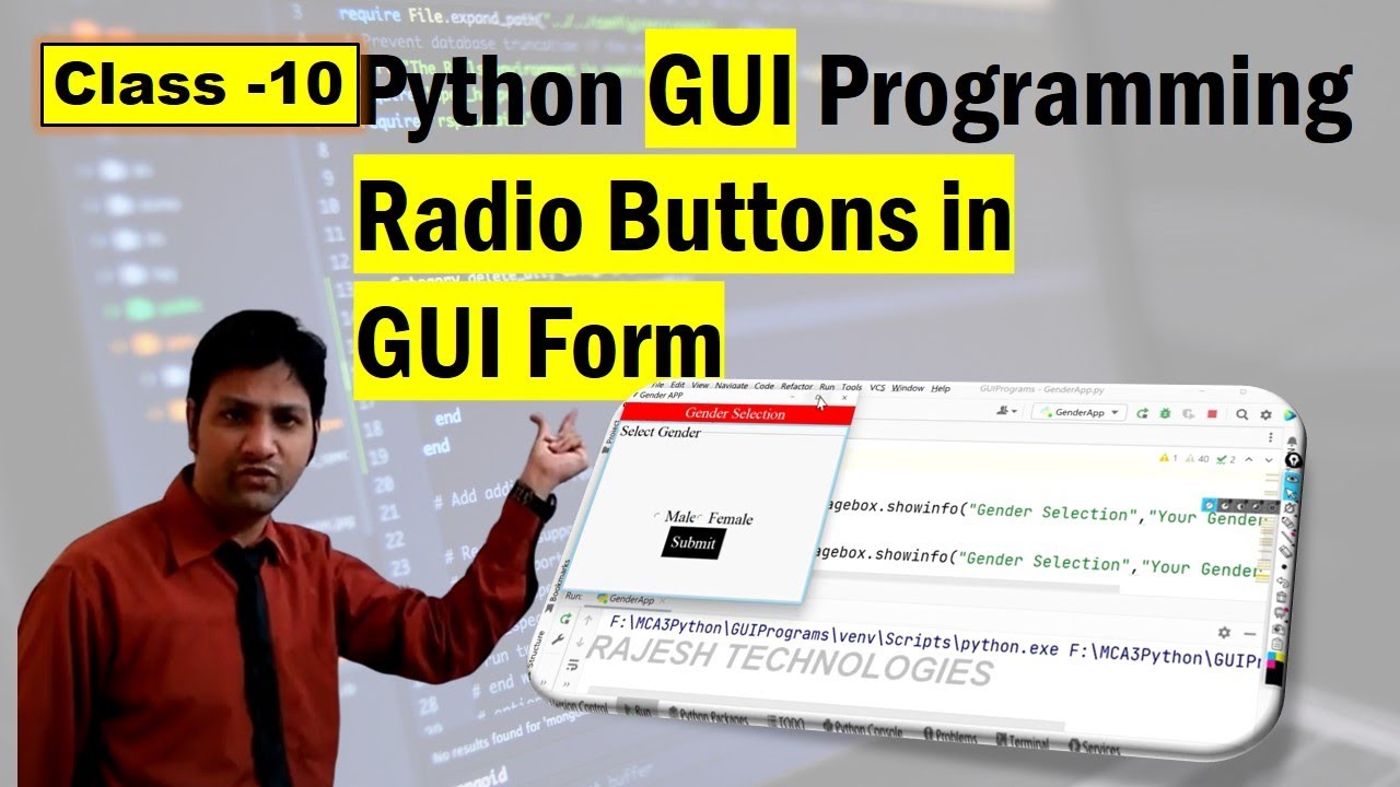 Python Gui 10 Program For Radio Buttons In Tkinter Youtube 1785