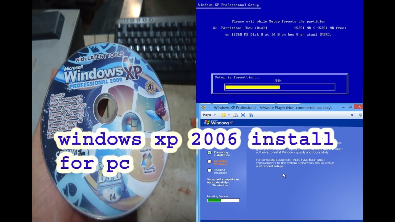 How to make install window xp 2006 for pc - YouTube