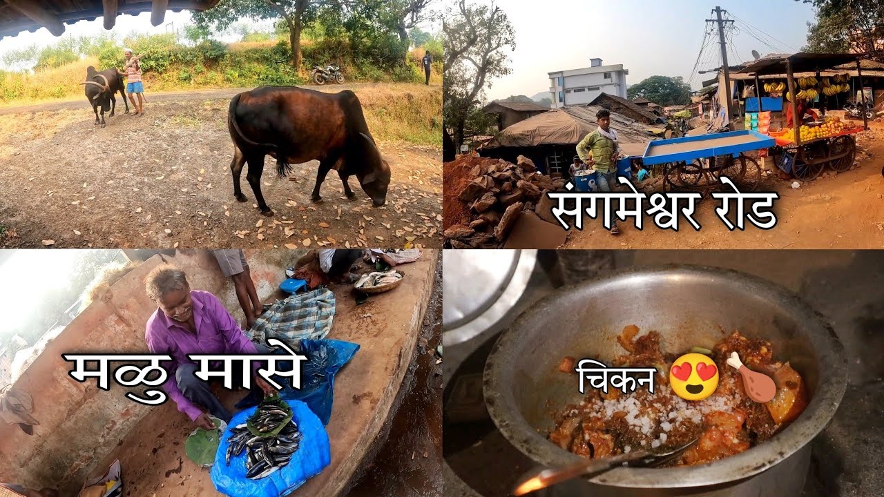 संगमेश्वर मार्केट मधून आणले मळू, चिकन - आईच्या हातचे जेवण | River Fish ...