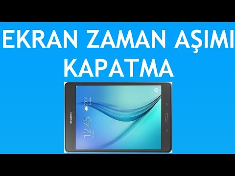 Samsung Tablet Ekran Zaman Aşımı Kapatma Nasıl Yapılır? - YouTube
