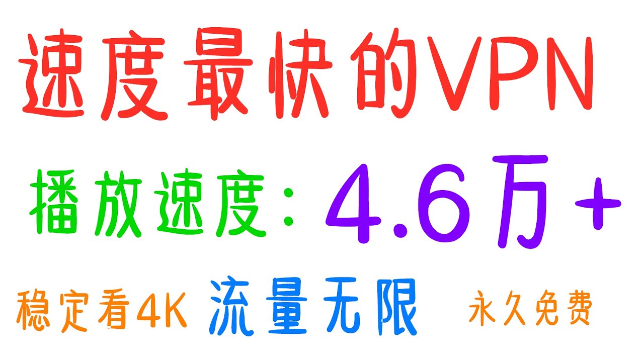 {4K永久免费VPN}2020年免费科学上网翻墙方法：速度最快的VPN，4K高速，无广告，无限流量，播放速度4.6万+速度快到颠覆你的想象 ...