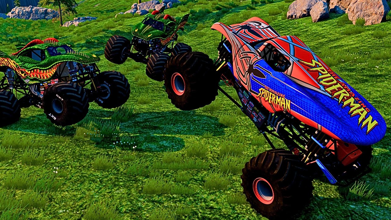 Monster Truck Madness: Jaw-Dropping Stunts Compilation 🚜💨 - YouTube